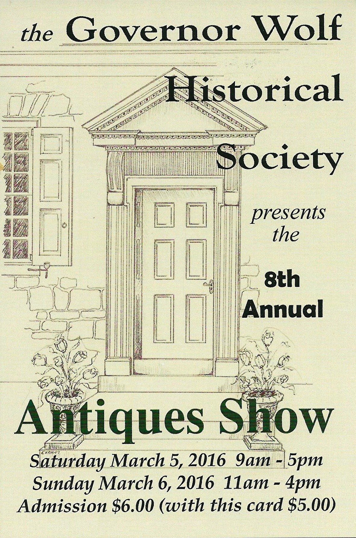 8th Annual Benefit Antiques Show for the Governor Wolf Historical ...