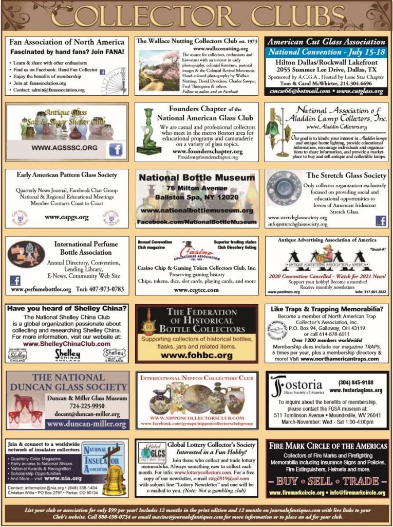 The Journal of Antiques Collector Clubs - If you're a collector...