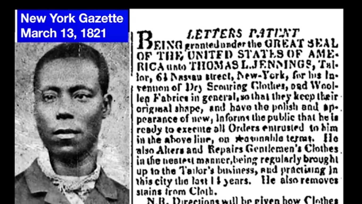 Thomas Jennings: “Dry Scouring,” U.S. Patent No. 3306x