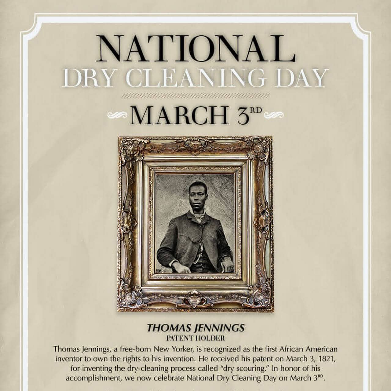 Thomas Jennings: “Dry Scouring,” U.S. Patent No. 3306x